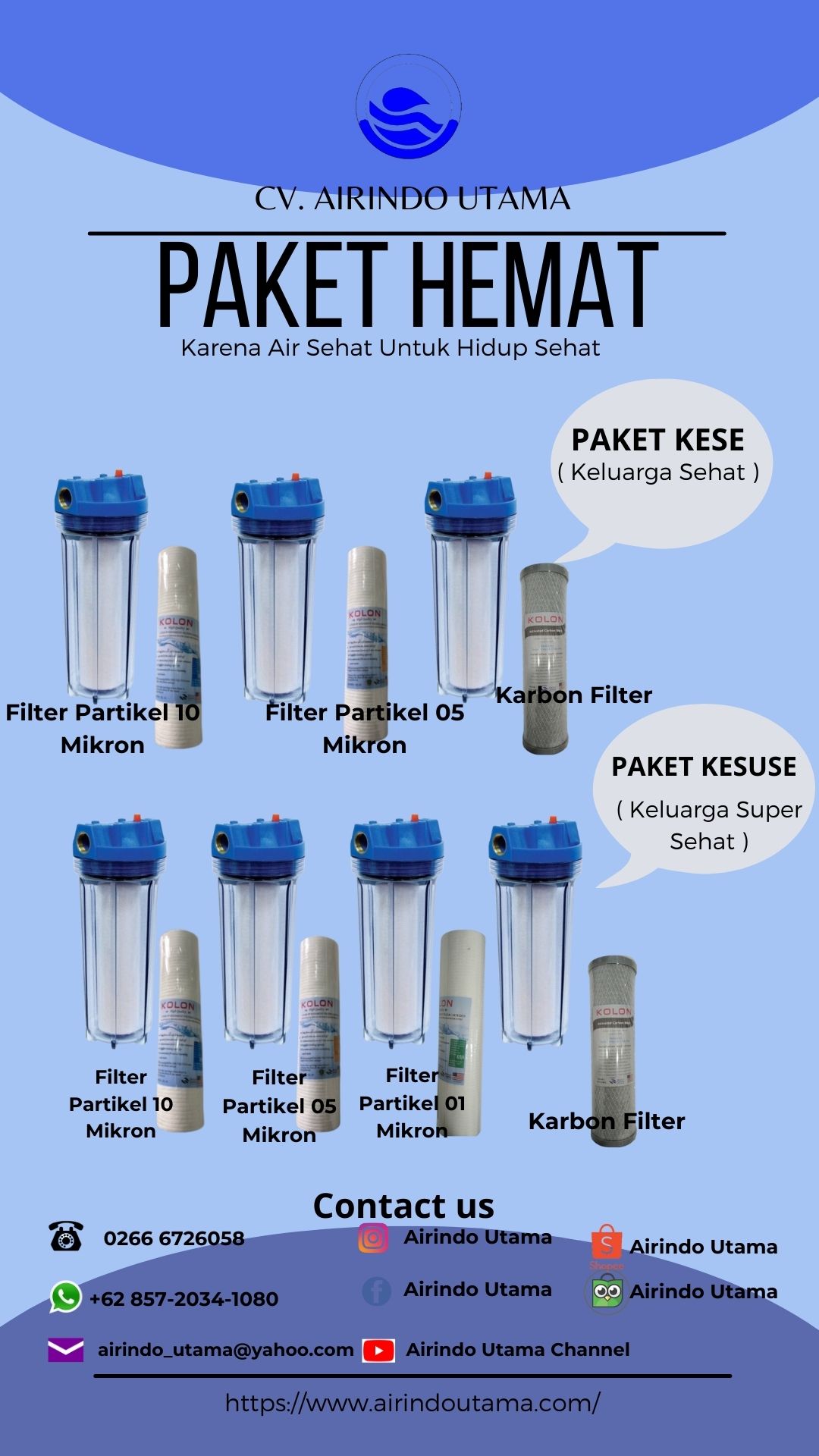 Paket Filter Rumah – Airindo Utama